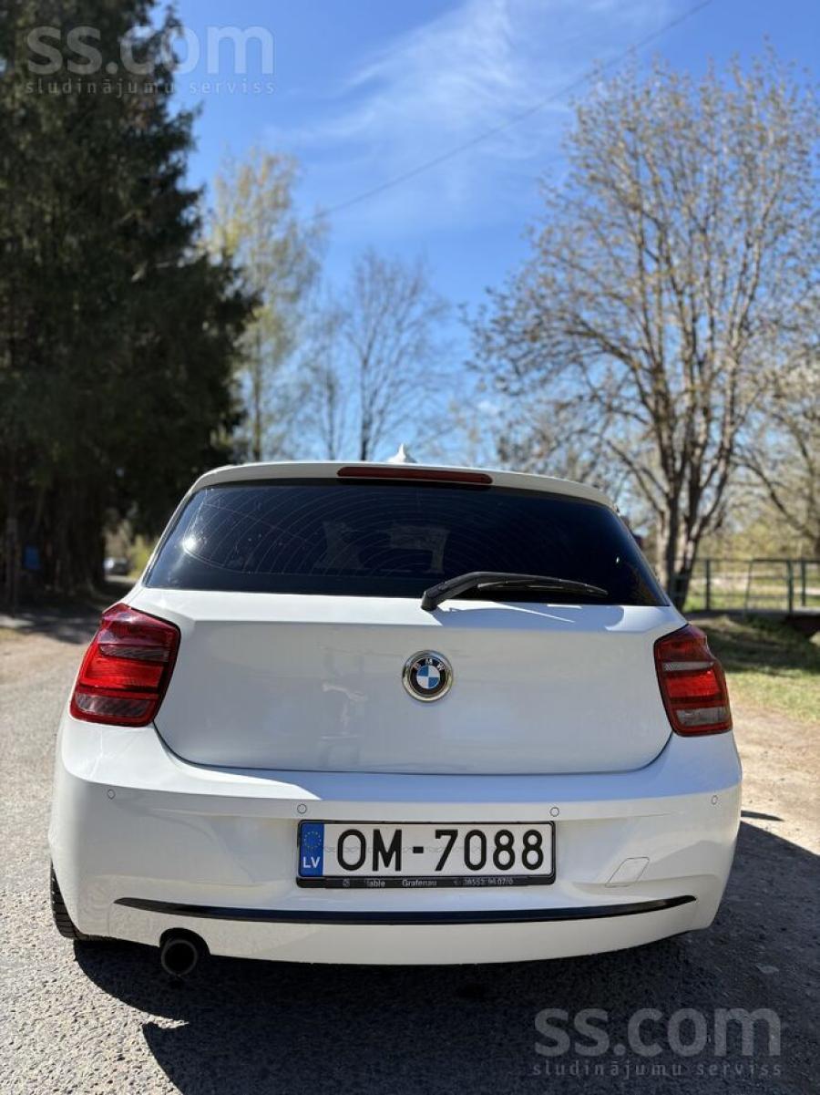 White BMW 116 2012 in Jelgava, with an engine capacity of 1.60 L and mileage of 213 thousand km for 4850 €, photo 7 on AUTOMOTO.COM.LV