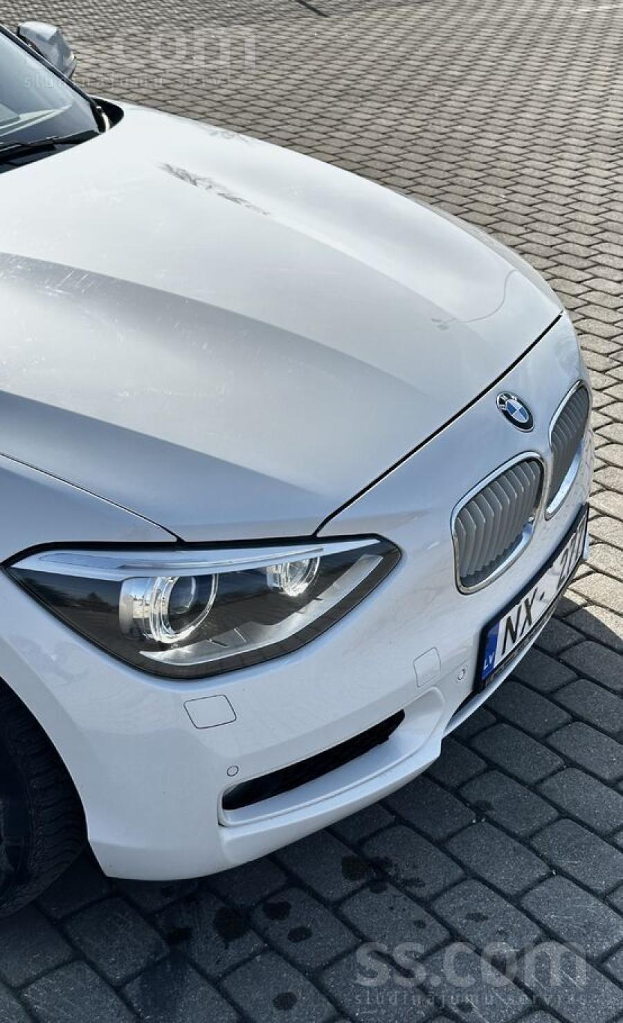 White BMW 116 2012 in Jelgava, with an engine capacity of 2.00 L and mileage of 243 thousand km for 8300 €, photo 9 on AUTOMOTO.COM.LV