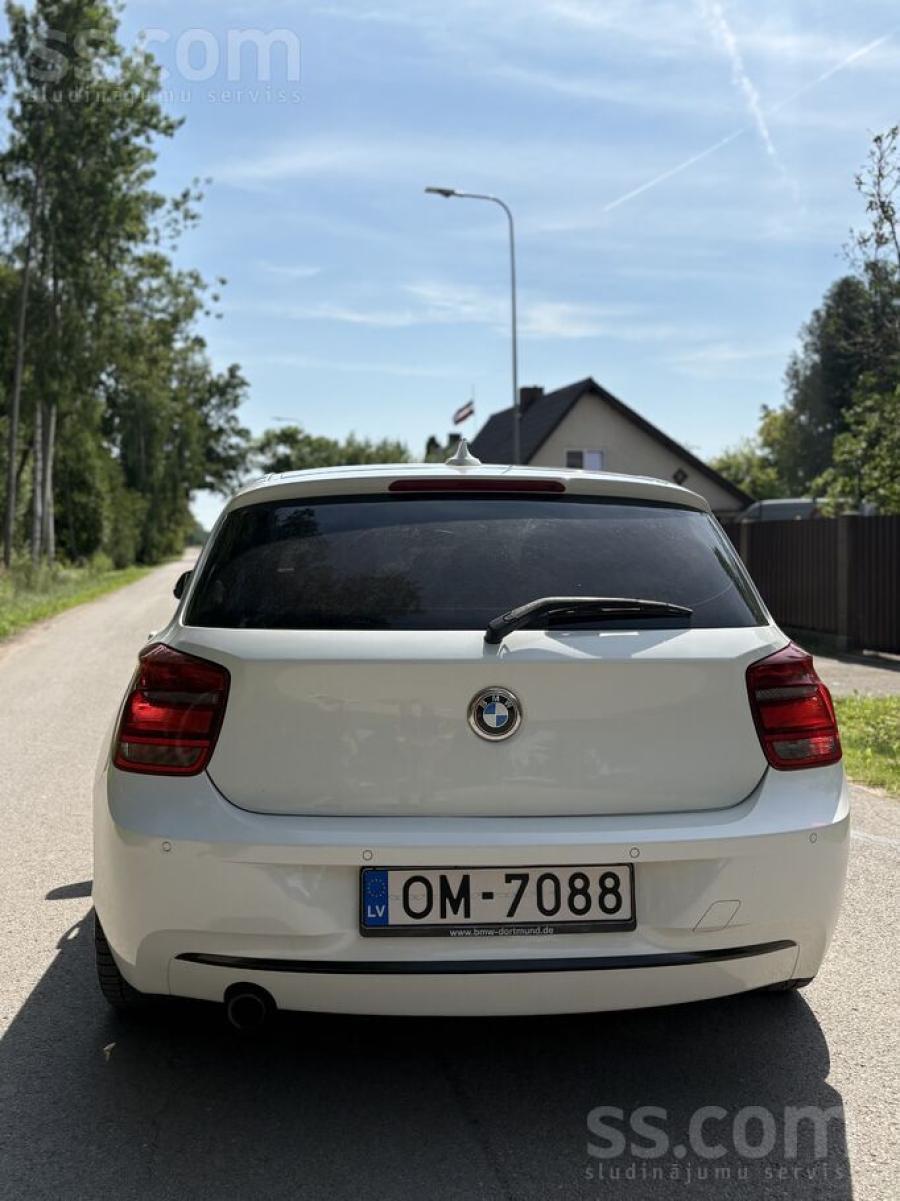 White BMW 116 2012 in Jelgava, with an engine capacity of 1.60 L and mileage of 213 thousand km for 4750 €, photo 6 on AUTOMOTO.COM.LV