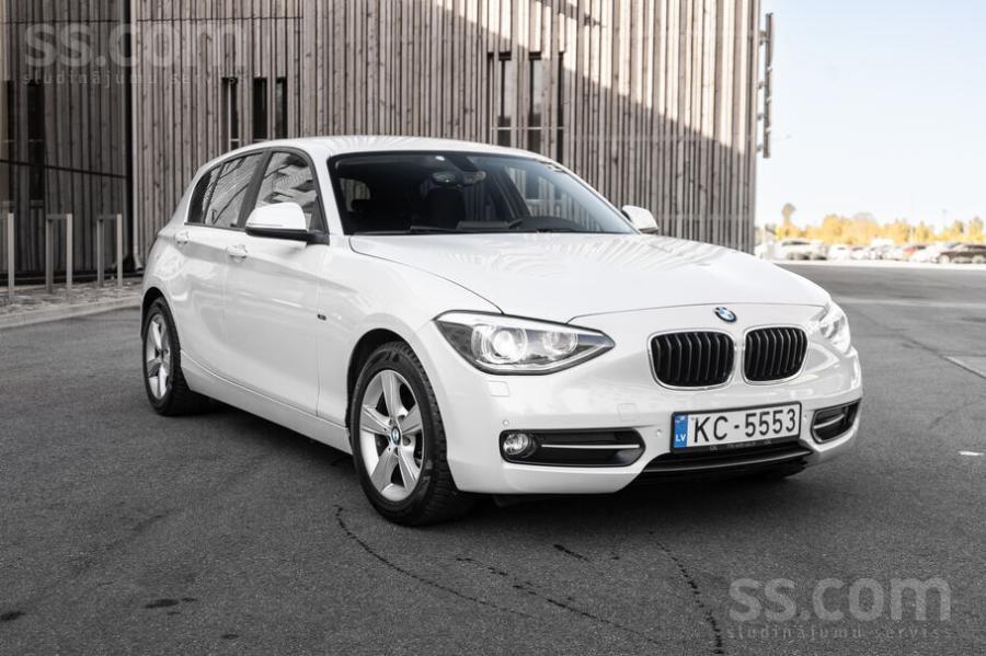 White BMW 116 2014 in Riga, with an engine capacity of 1.60 L and mileage of 174 thousand km for 5950 €, photo 1 on AUTOMOTO.COM.LV
