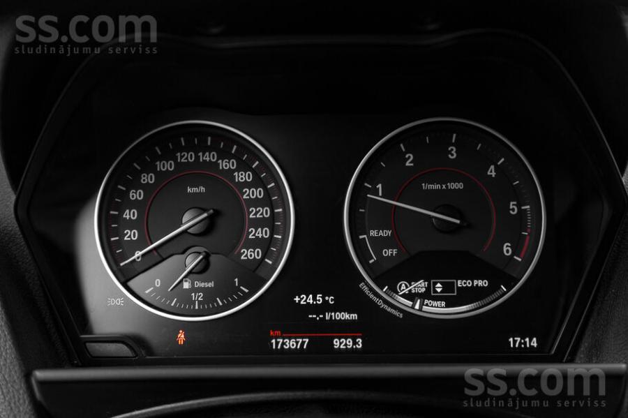 White BMW 116 2014 in Riga, with an engine capacity of 1.60 L and mileage of 174 thousand km for 5950 €, photo 18 on AUTOMOTO.COM.LV
