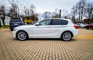 White BMW 116 2015 in Riga, with an engine capacity of 1.50 L and mileage of 220 thousand km for 8990 €, photo 6 on AUTOMOTO.COM.LV