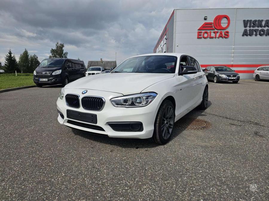 White BMW 116 2017 in Ukmerge, with an engine capacity of 1.50 L and mileage of 215 thousand km for 5950 €, photo 1 on AUTOMOTO.COM.LV