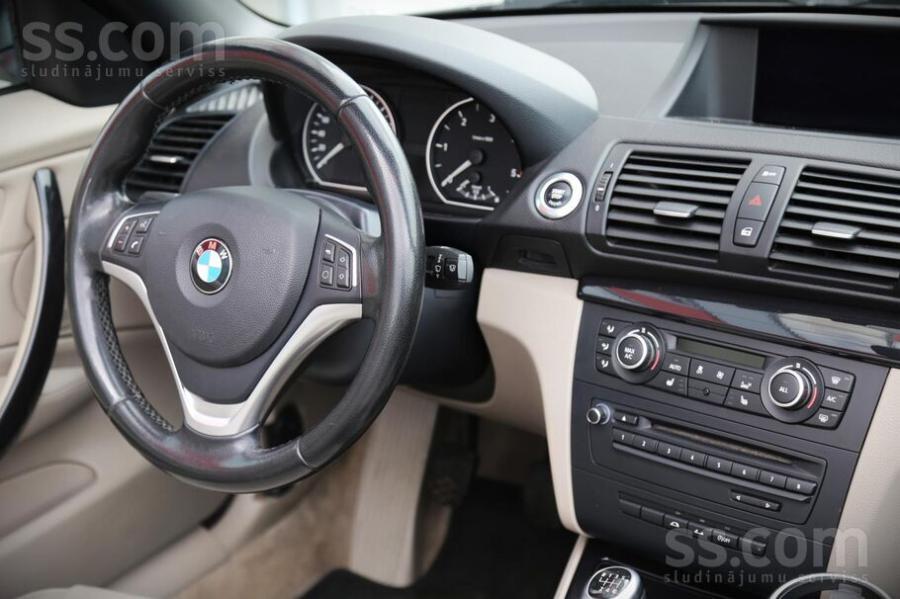 Black BMW 118 2013 in Riga, with an engine capacity of 2.00 L and mileage of 342 thousand km for 6995 €, photo 12 on AUTOMOTO.COM.LV