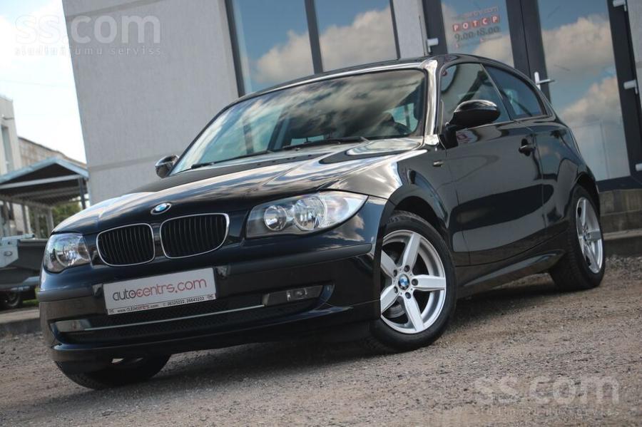 Black BMW 118 2009 in Tukums, with an engine capacity of 2.00 L and mileage of 208 thousand km for 4996 €, photo 1 on AUTOMOTO.COM.LV