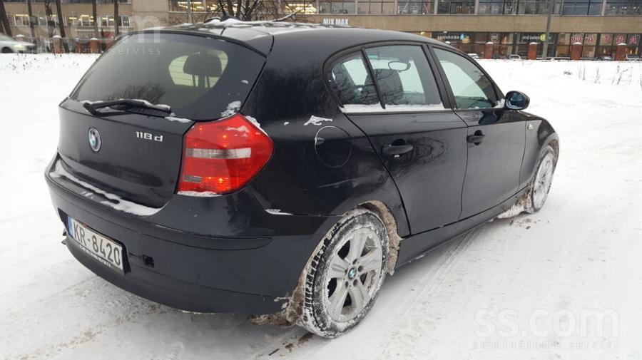 Melns BMW 118 2005 Rīga, ar dzinēja tilpumu 2.00 L un nobraukumu 208 tūkst. km par 2400 €, foto 6 vietnē AUTOMOTO.COM.LV