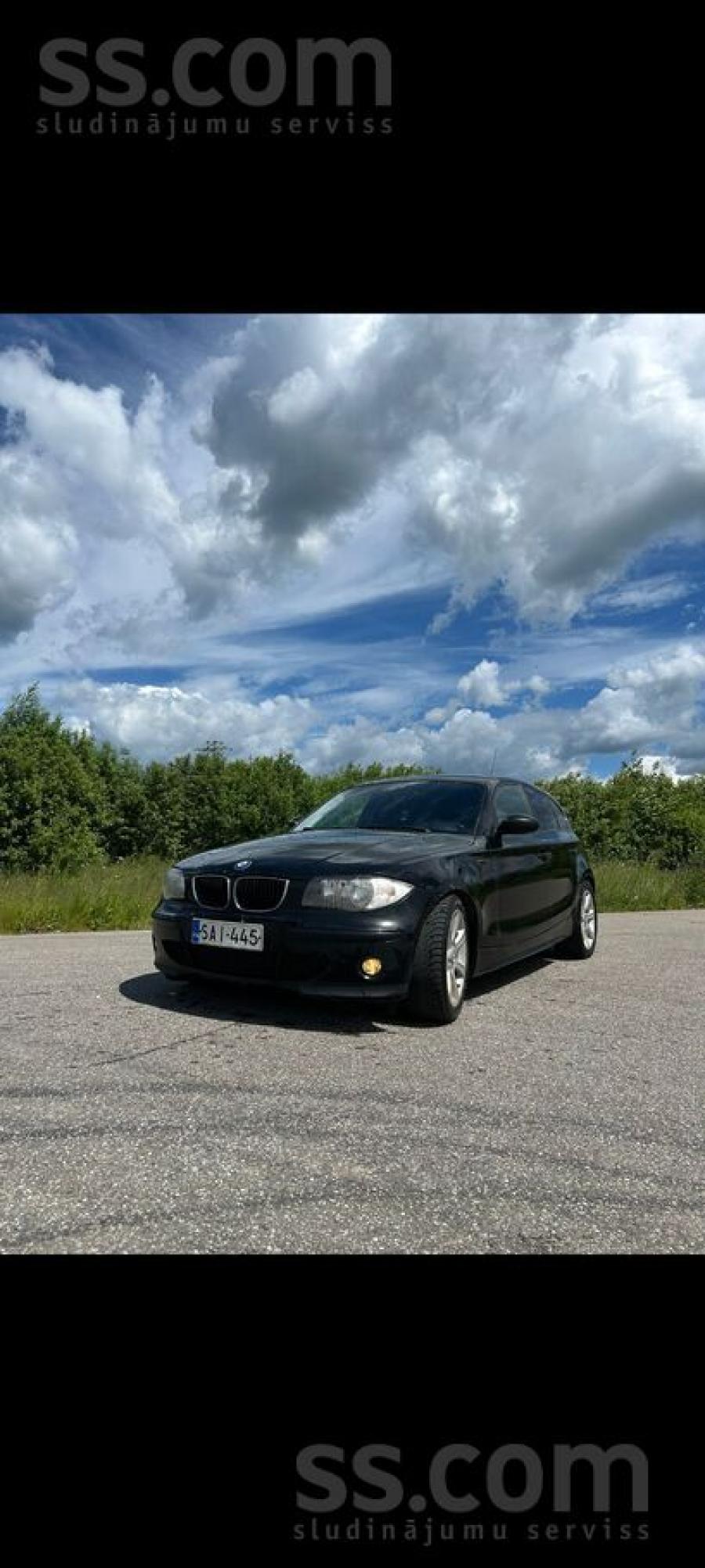 Black BMW 118 2005 in Gulbene, with an engine capacity of 2.00 L and mileage of 5 thousand km for 1200 €, photo 1 on AUTOMOTO.COM.LV