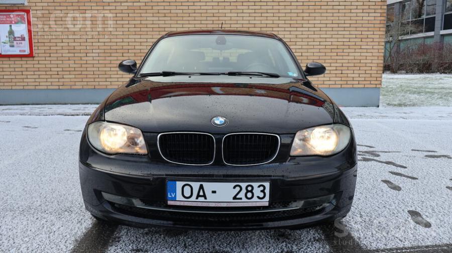 Black BMW 118 2008 in Riga, with an engine capacity of 2.00 L and mileage of 0 thousand km for 3490 €, photo 2 on AUTOMOTO.COM.LV