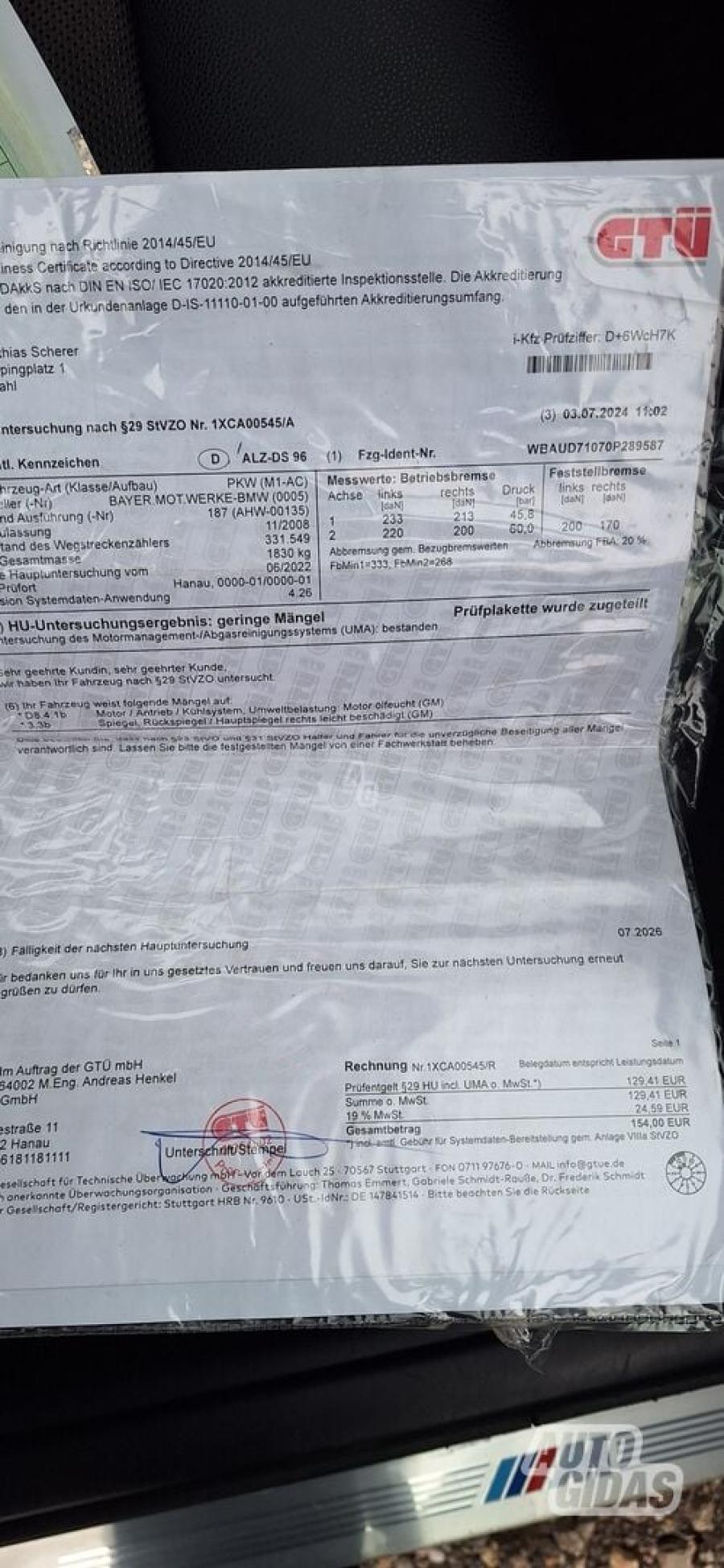 Black BMW 118 2008 in Panevezys, with an engine capacity of 2.00 L and mileage of 358 thousand km for 2750 €, photo 11 on AUTOMOTO.COM.LV