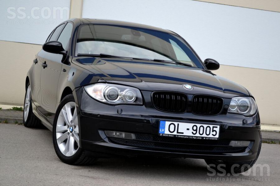 Black BMW 118 2009 in Tukums, with an engine capacity of 2.00 L and mileage of 266 thousand km for 6290 €, photo 3 on AUTOMOTO.COM.LV