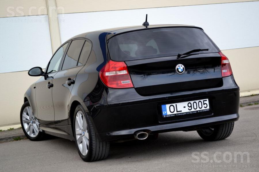Black BMW 118 2009 in Tukums, with an engine capacity of 2.00 L and mileage of 266 thousand km for 6290 €, photo 5 on AUTOMOTO.COM.LV