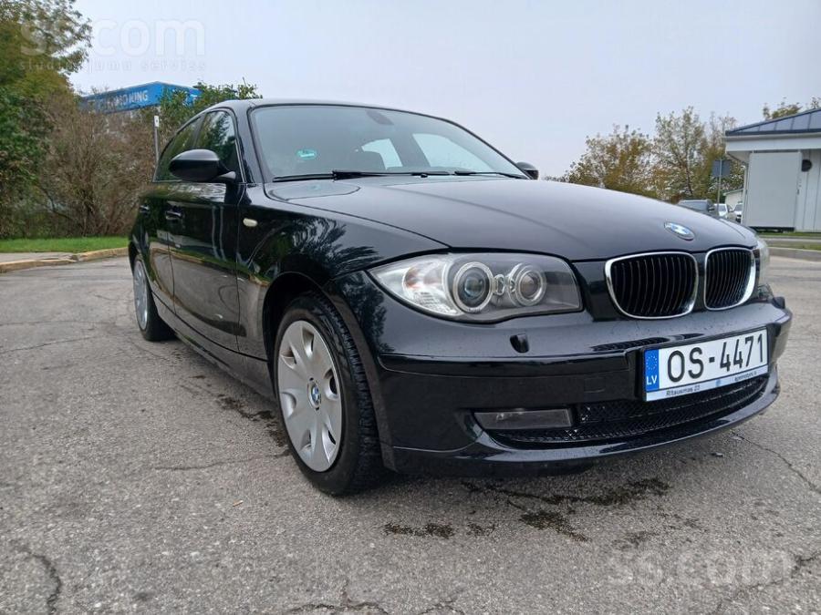 Black BMW 118 2009 in Riga, with an engine capacity of 2.00 L and mileage of 0 thousand km for 5350 €, photo 1 on AUTOMOTO.COM.LV