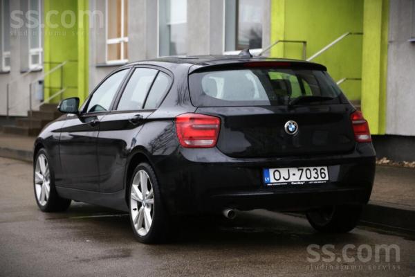 Black BMW 118 2012 in Riga, with an engine capacity of 2.00 L and mileage of 251 thousand km for 7995 €, photo 6 on AUTOMOTO.COM.LV