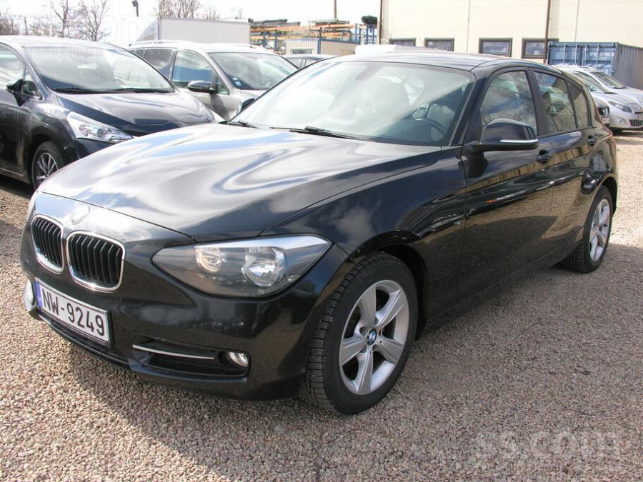 Black BMW 118 2012 in Riga, with an engine capacity of 2.00 L and mileage of 0 thousand km for 8550 €, photo 1 on AUTOMOTO.COM.LV