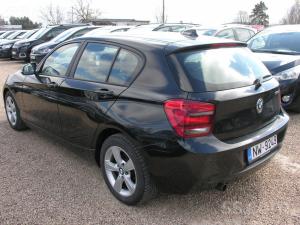 Black BMW 118 2012 in Riga, with an engine capacity of 2.00 L and mileage of 0 thousand km for 8550 €, photo 5 on AUTOMOTO.COM.LV