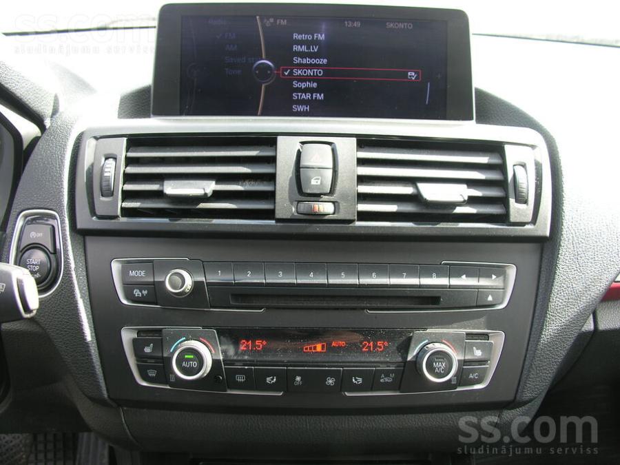 Black BMW 118 2012 in Riga, with an engine capacity of 2.00 L and mileage of 0 thousand km for 8550 €, photo 14 on AUTOMOTO.COM.LV