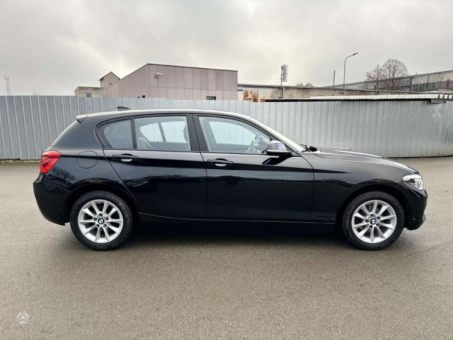 Black BMW 118 2017 in Telschi, with an engine capacity of 2.00 L and mileage of 140 thousand km for 11200 €, photo 8 on AUTOMOTO.COM.LV