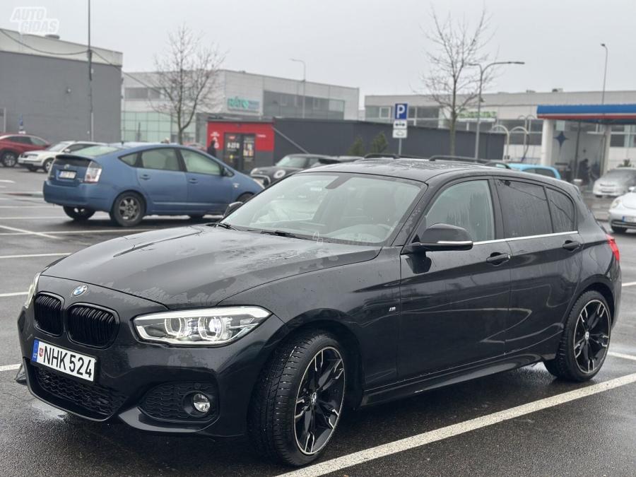 Black BMW 118 2018 in Vilnius, with an engine capacity of 1.50 L and mileage of 100 thousand km for 16500 €, photo 3 on AUTOMOTO.COM.LV