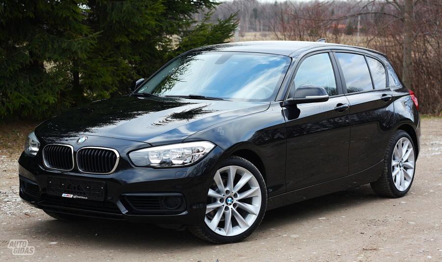 Black BMW 118 2018 in Petrikaiciai, with an engine capacity of 2.00 L and mileage of 90 thousand km for 11499 €, photo 3 on AUTOMOTO.COM.LV