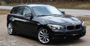 Black BMW 118 2018 in Petrikaiciai, with an engine capacity of 2.00 L and mileage of 90 thousand km for 11499 €, photo 8 on AUTOMOTO.COM.LV