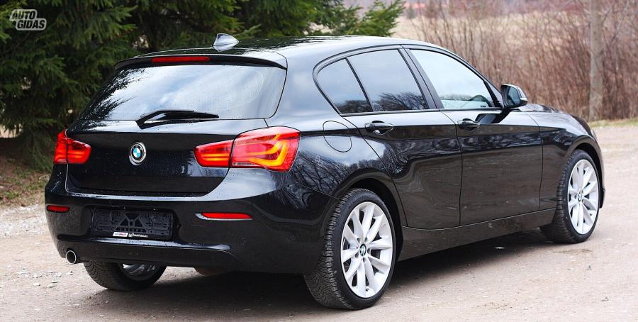 Black BMW 118 2018 in Petrikaiciai, with an engine capacity of 2.00 L and mileage of 90 thousand km for 11499 €, photo 16 on AUTOMOTO.COM.LV