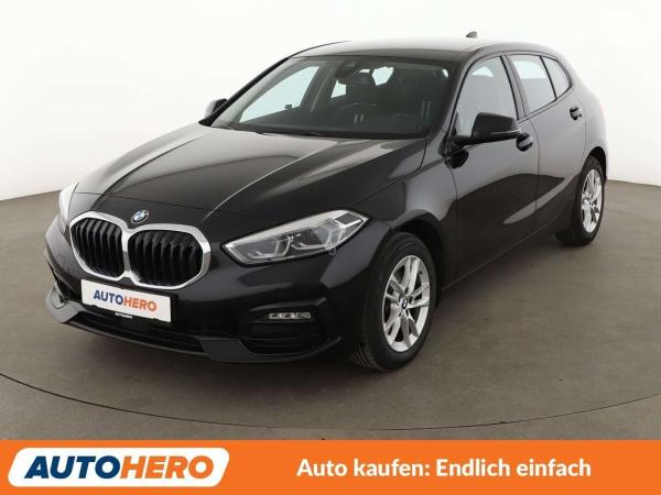 Black BMW 118 2020 in Kaunas, with an engine capacity of 2.00 L and mileage of 76 thousand km for 25253 €, photo 1 on AUTOMOTO.COM.LV
