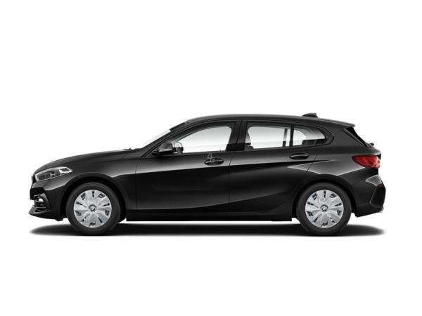 Black BMW 118 2022 in Kaunas, with an engine capacity of 1.50 L and mileage of 11 thousand km for 26519 €, photo 2 on AUTOMOTO.COM.LV