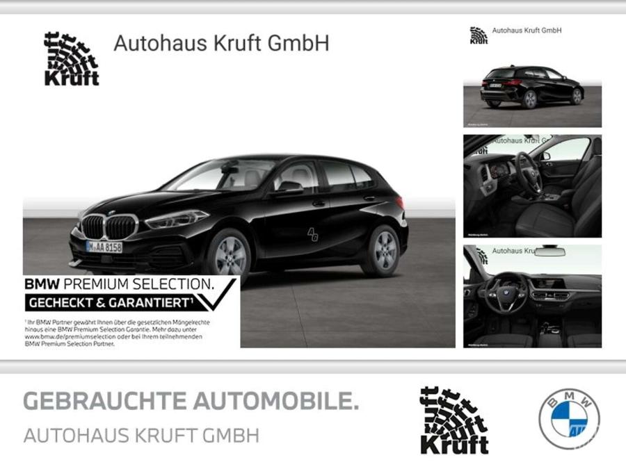 Black BMW 118 2022 in Kaunas, with an engine capacity of 1.50 L and mileage of 57 thousand km for 22718 €, photo 1 on AUTOMOTO.COM.LV