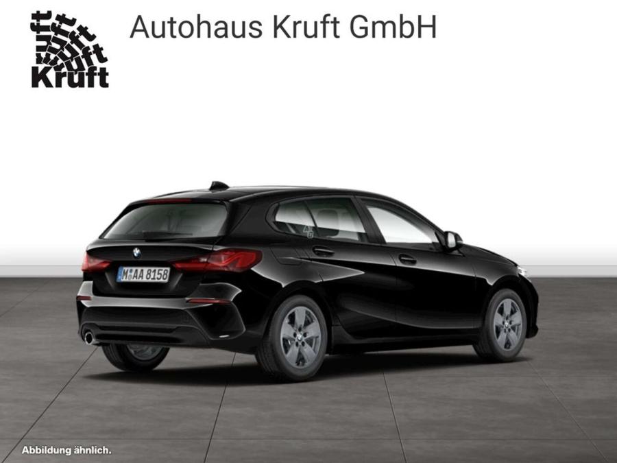 Black BMW 118 2022 in Kaunas, with an engine capacity of 1.50 L and mileage of 57 thousand km for 22718 €, photo 3 on AUTOMOTO.COM.LV