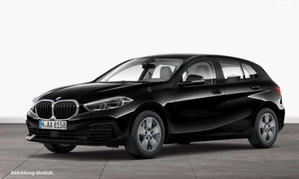 Black BMW 118 2023 in Kaunas, with an engine capacity of 1.50 L and mileage of 46 thousand km for 25353 €, photo 1 on AUTOMOTO.COM.LV