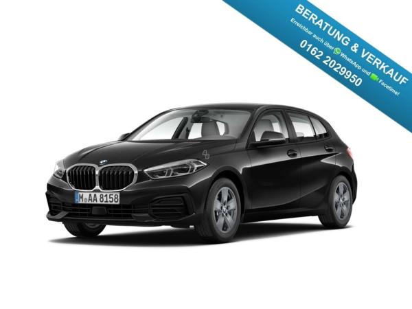 Black BMW 118 2023 in Kaunas, with an engine capacity of 1.50 L and mileage of 38 thousand km for 31097 €, photo 1 on AUTOMOTO.COM.LV