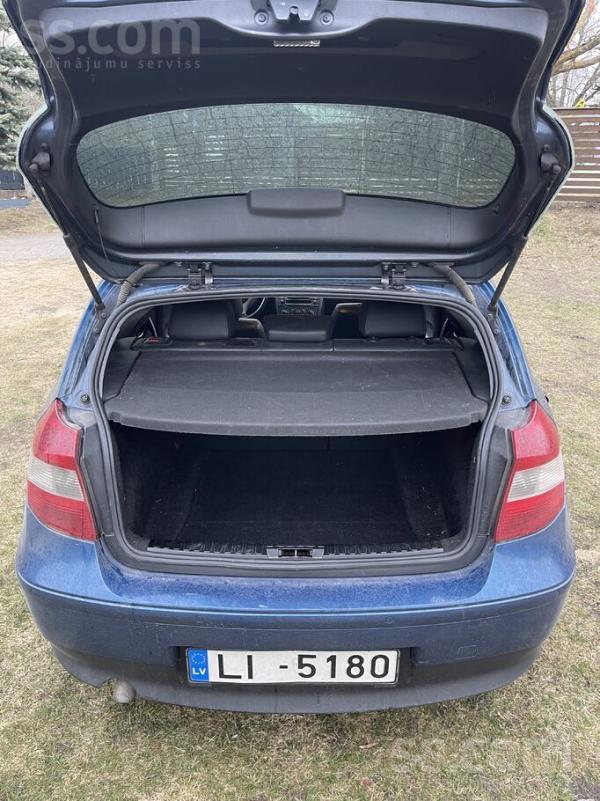 Blue BMW 118 2005 in Riga, with an engine capacity of 2.00 L and mileage of 0 thousand km for 2170 €, photo 10 on AUTOMOTO.COM.LV