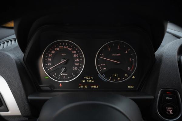 Blue BMW 118 2015 in Riga, with an engine capacity of 2.00 L and mileage of 211 thousand km for 11490 €, photo 9 on AUTOMOTO.COM.LV