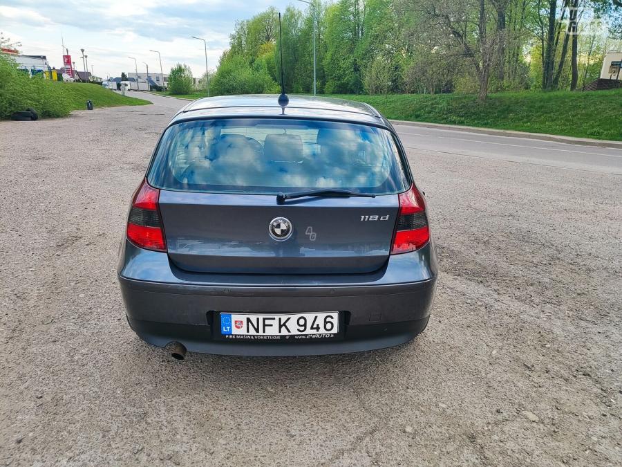 Pelēks BMW 118 2006 Kauņa, ar dzinēja tilpumu 2.00 L un nobraukumu 350 tūkst. km par 2000 €, foto 8 vietnē AUTOMOTO.COM.LV