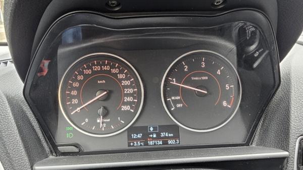 Grey BMW 118 2014 in Riga, with an engine capacity of 2.00 L and mileage of 187 thousand km for 9950 €, photo 9 on AUTOMOTO.COM.LV