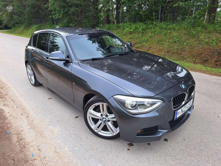 Grey BMW 118 2014 in Vilnius, with an engine capacity of 2.00 L and mileage of 123 thousand km for 8999 €, photo 5 on AUTOMOTO.COM.LV