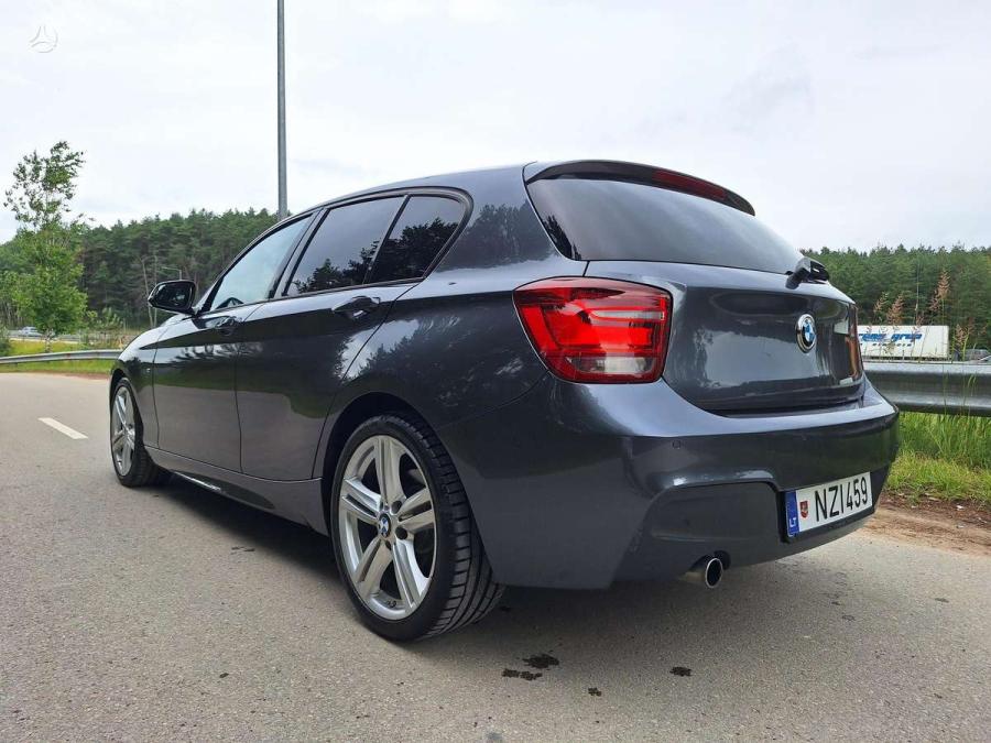 Grey BMW 118 2014 in Vilnius, with an engine capacity of 2.00 L and mileage of 123 thousand km for 8999 €, photo 11 on AUTOMOTO.COM.LV