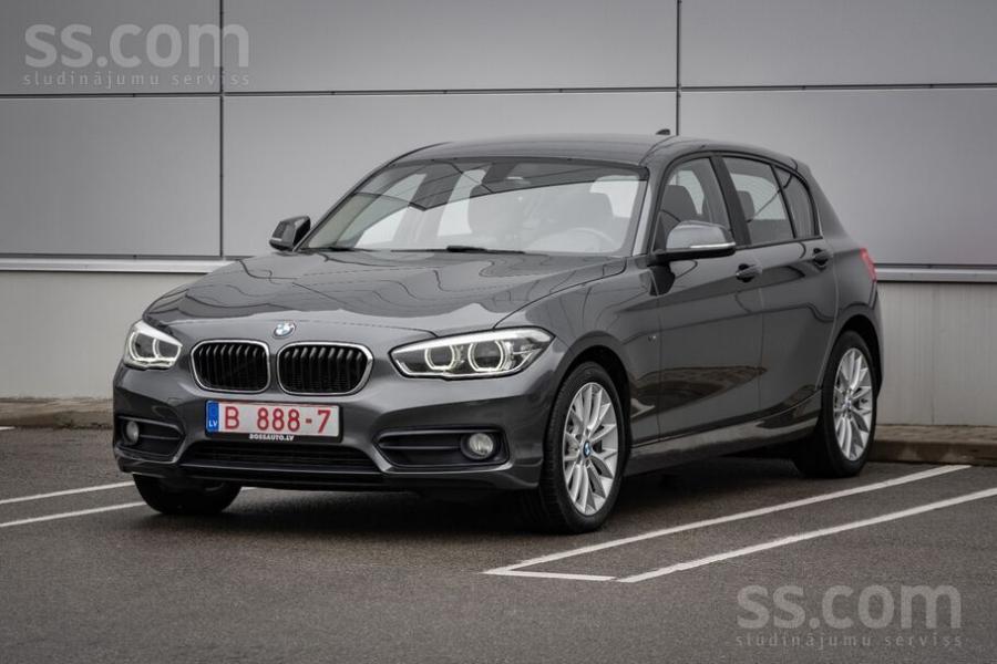 Grey BMW 118 2015 in Riga, with an engine capacity of 1.60 L and mileage of 169 thousand km for 8450 €, photo 1 on AUTOMOTO.COM.LV