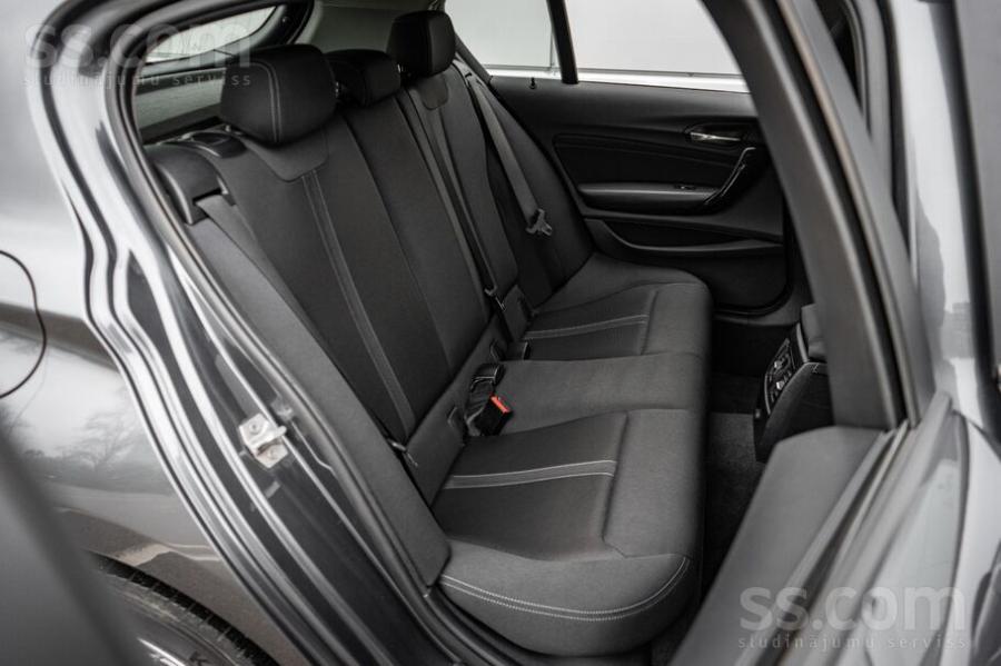 Grey BMW 118 2015 in Riga, with an engine capacity of 1.60 L and mileage of 169 thousand km for 8450 €, photo 14 on AUTOMOTO.COM.LV