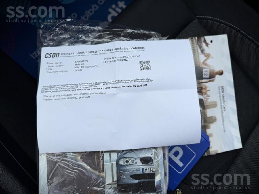 BMW 118 2007 Jelgava, ar dzinēja tilpumu 2.00 L un nobraukumu 246 tūkst. km par 3899 €, foto 26 vietnē AUTOMOTO.COM.LV