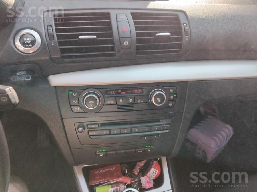 White BMW 118 2009 in Riga, with an engine capacity of 2.00 L and mileage of 232 thousand km for 4100 €, photo 9 on AUTOMOTO.COM.LV