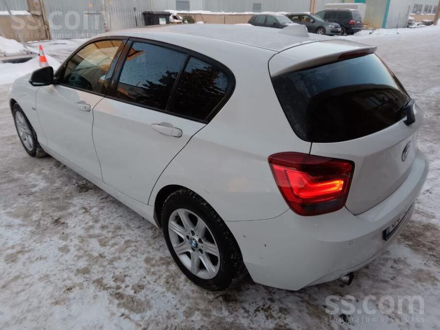 White BMW 118 2012 in Liepaja, with an engine capacity of 1.60 L and mileage of 199 thousand km for 6450 €, photo 4 on AUTOMOTO.COM.LV