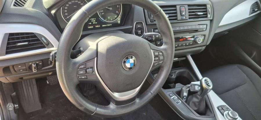 White BMW 118 2014 in Rokiskis, with an engine capacity of 2.00 L and mileage of 143 thousand km for 6399 €, photo 14 on AUTOMOTO.COM.LV