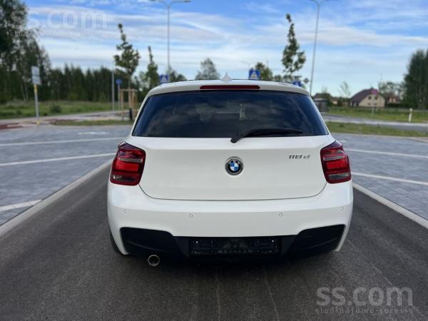 White BMW 118 2015 in Jelgava, with an engine capacity of 2.00 L and mileage of 225 thousand km for 10700 €, photo 6 on AUTOMOTO.COM.LV