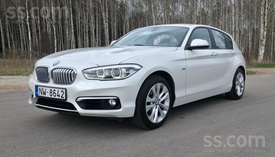 White BMW 118 2015 in Riga, with an engine capacity of 2.00 L and mileage of 230 thousand km for 8999 €, photo 1 on AUTOMOTO.COM.LV