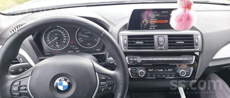 White BMW 118 2015 in Riga, with an engine capacity of 2.00 L and mileage of 230 thousand km for 8999 €, photo 9 on AUTOMOTO.COM.LV