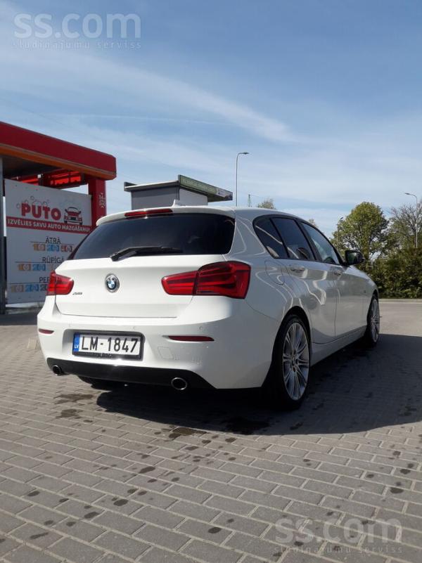 BMW 118 2015 in Jelgava on AUTOMOTO.COM.LV White BMW 118 2015 in Jelgava, with an engine capacity of 2.00 L and mileage of 187 thousand km for 9000 €, photo 3 on AUTOMOTO.COM.LV