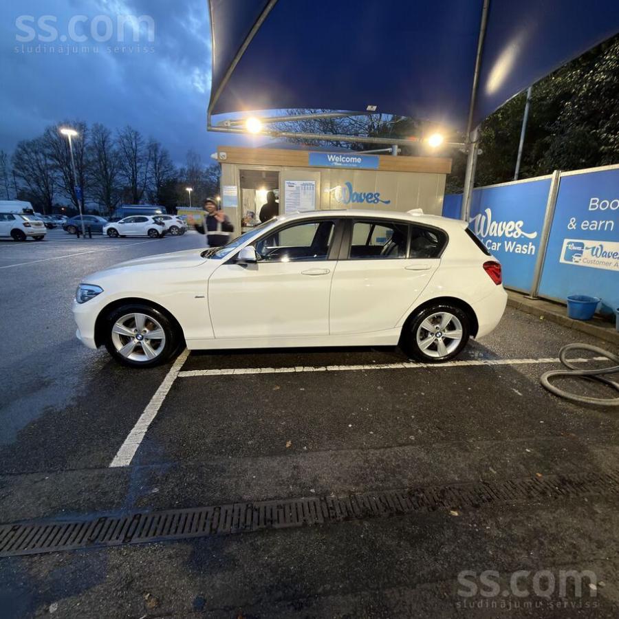 White BMW 118 2016 in Riga, with an engine capacity of 1.50 L and mileage of 72 thousand km for 12300 €, photo 3 on AUTOMOTO.COM.LV