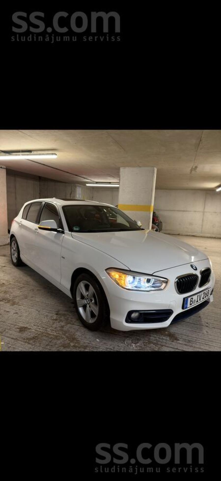 White BMW 118 2016 in Riga, with an engine capacity of 1.50 L and mileage of 72 thousand km for 12300 €, photo 7 on AUTOMOTO.COM.LV