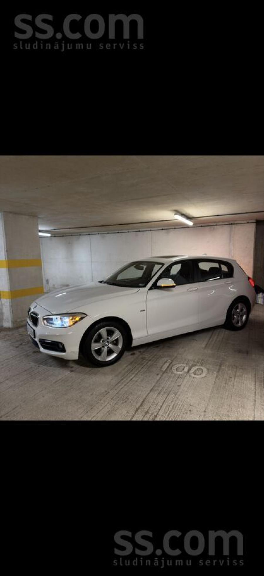 White BMW 118 2016 in Riga, with an engine capacity of 1.50 L and mileage of 72 thousand km for 12300 €, photo 8 on AUTOMOTO.COM.LV